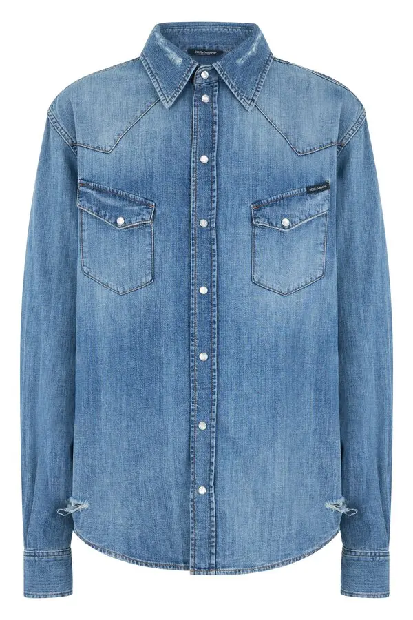 Dolce & Gabbana Classic Cotton Shirt With Button-down Pockets
