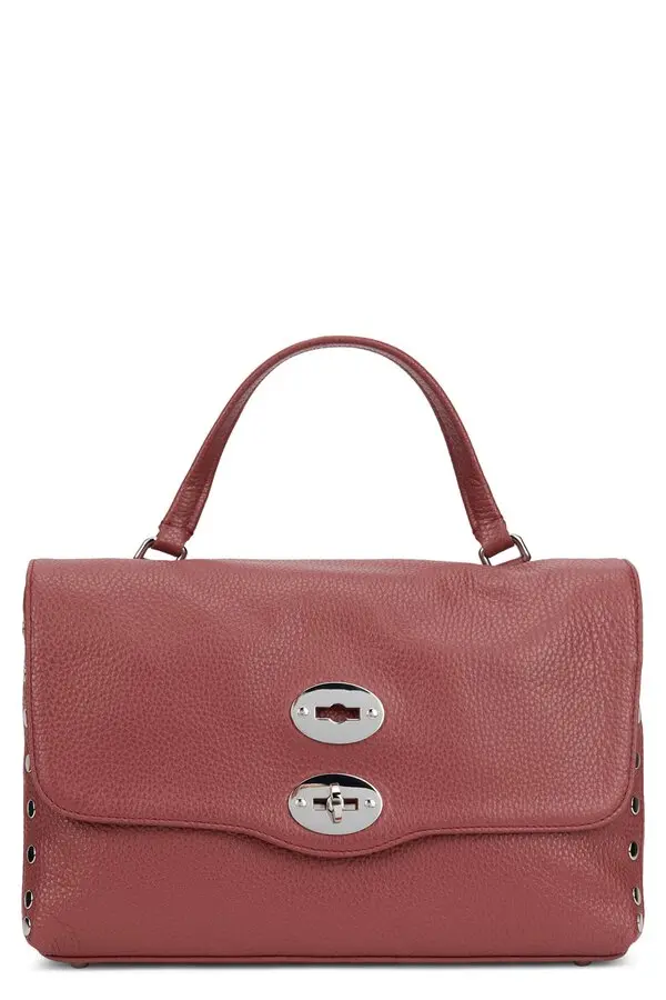 ZANELLATO Postman Shoulder Handbag In Calfskin - Red