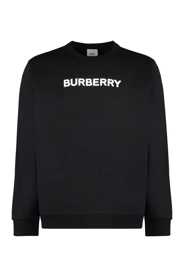 Burberry Ribbed-cuff Cotton Crew-neck Sweatshirt