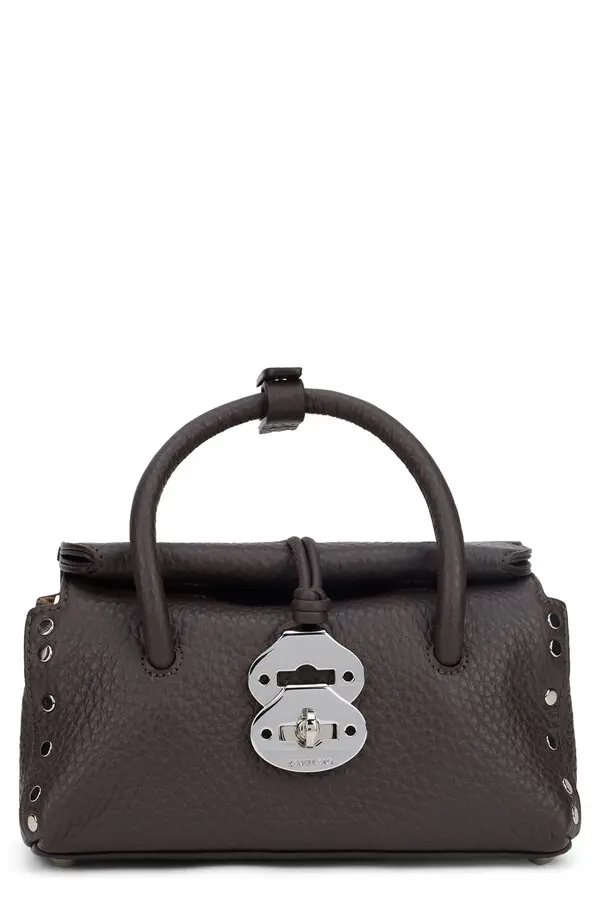 ZANELLATO Dotta Structured Mini Shoulder Handbag With Calfskin Front Detail
