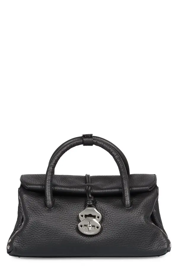 ZANELLATO Centauro S Grainy Leather Dotta Handbag With Removable Shoulder Strap