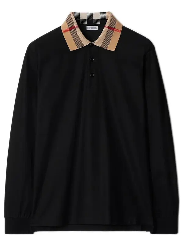 Burberry Classic Long Sleeve Polo For - Black