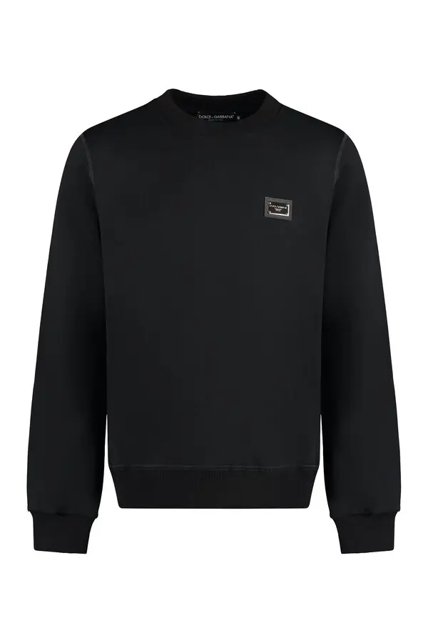 Dolce & Gabbana Ribbed Cotton Crew-neck Sweatshirt