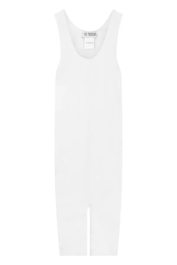 LES FILLES D'EVA Wide-strap Jumpsuit - White