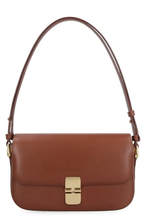 A.p.c. Grace Baguette Mini Handbag - Brown