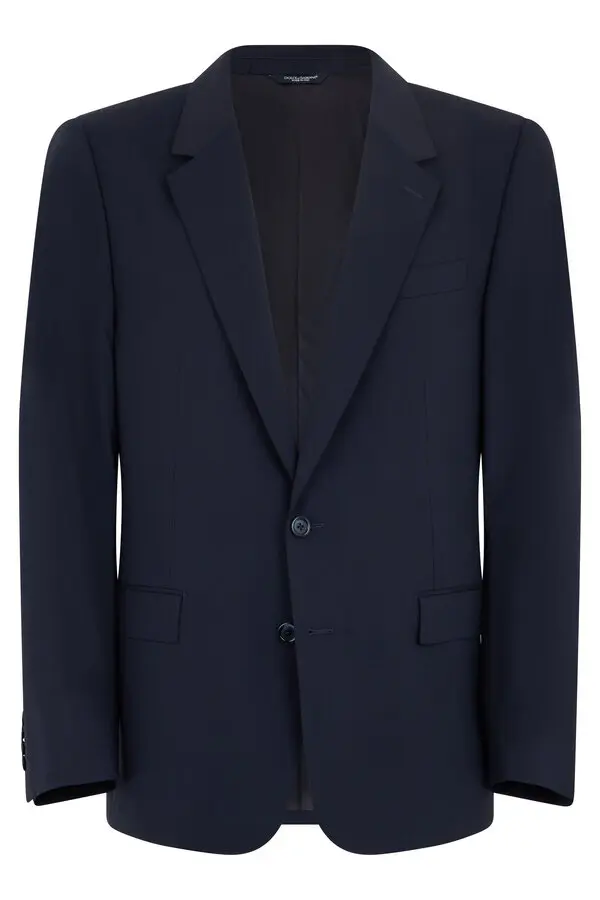 Dolce & Gabbana Single-breasted Tailored Wool Blazer With Lapel Collar