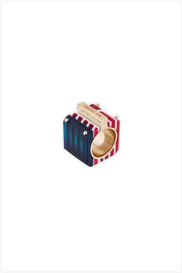 Dior W.c.j. Ring With Polished Finish - Gold/red