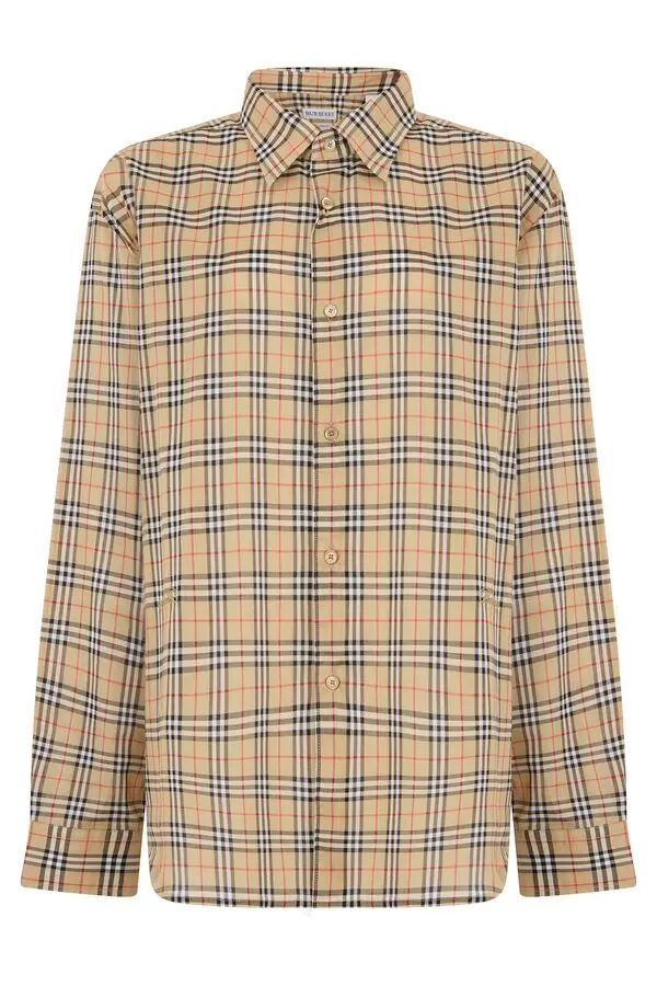 Burberry Checkered Long-sleeve Button-front Shirt