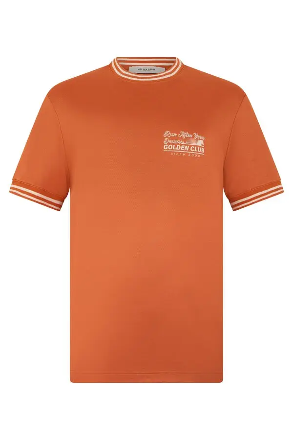 GOLDEN GOOSE Short Sleeve Piqué T-shirt Comfortable Fit