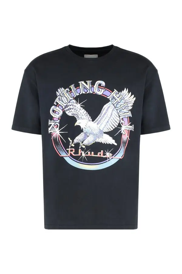 Rhude Cotton T-shirt With Front Print