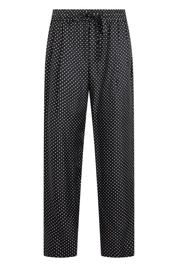 Dolce & Gabbana Polka Dot Silk Trousers