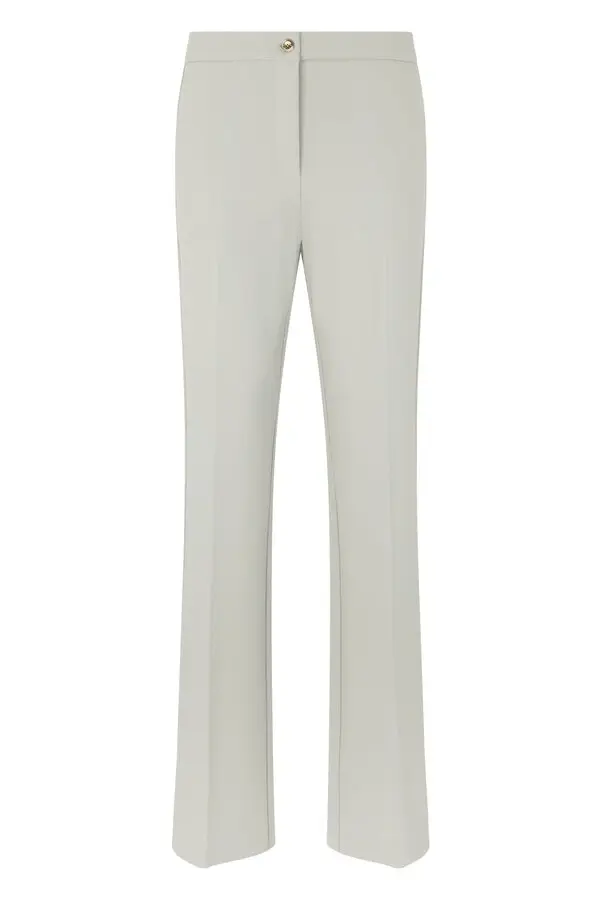 Pinko Viscose Blend Flare Trousers With Button Detail