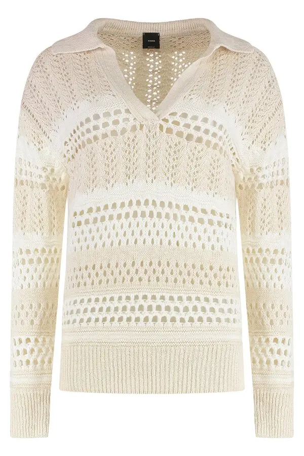 Pinko Gorzano Cotton-linen Sweater - White