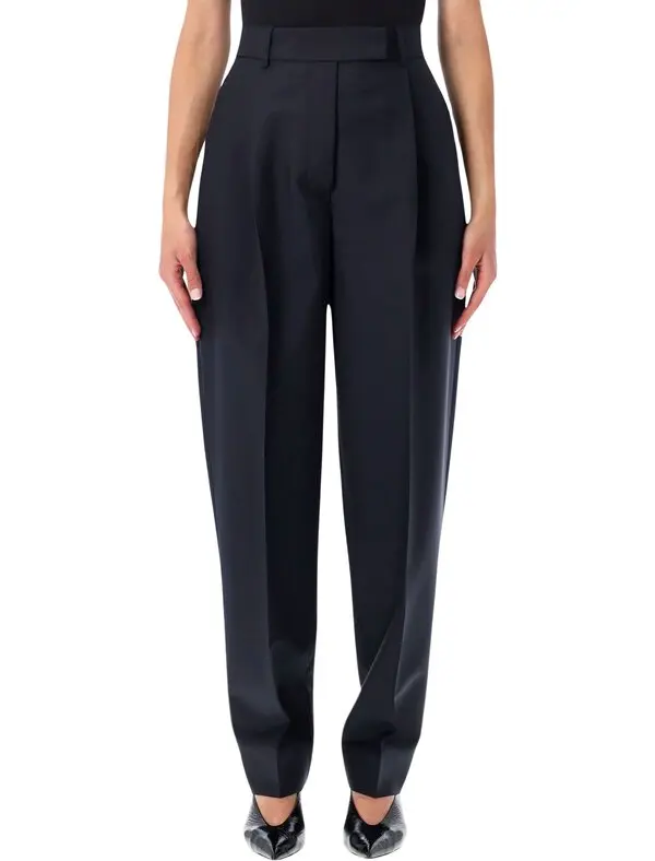 RÓHE Daria Tapered Pleated Wool-mohair Trousers - Blu