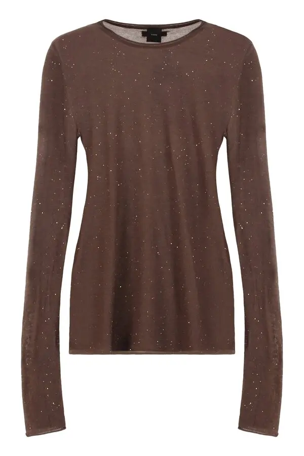 Pinko Pico Long Sleeve Sequin Top