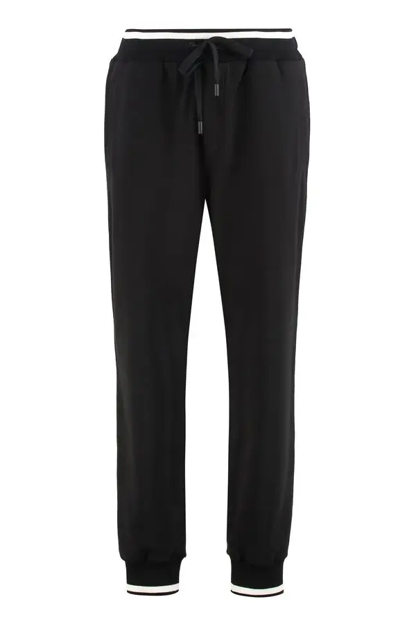 Dolce & Gabbana Cotton Track Pants For With Ribbed Hems