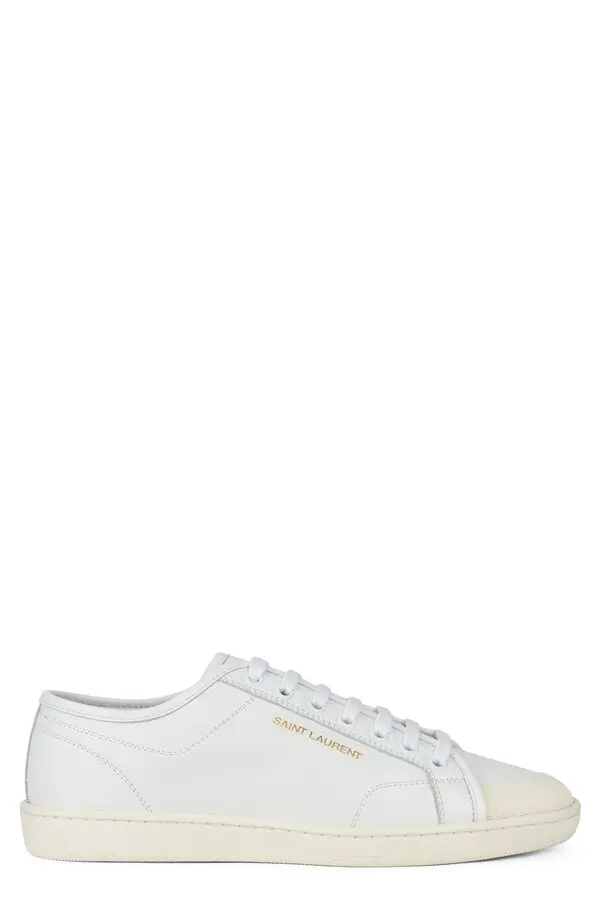 Saint Laurent Court Classic Sl/06" Leather Sneakers - White