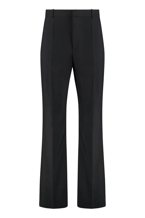 Bottega Veneta Wool Flared Trousers With Side Pockets