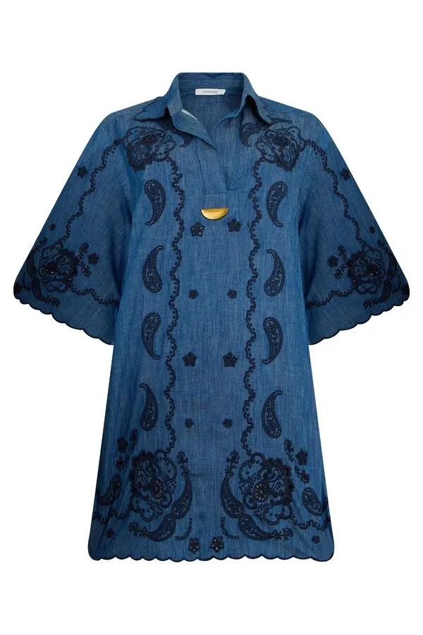 Zimmermann Short Mini Dress - Denim