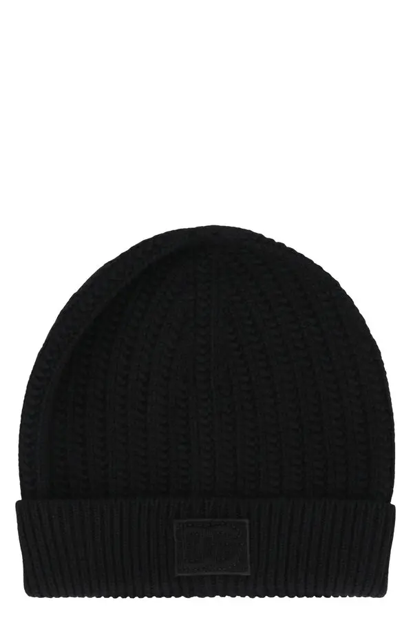 Dolce & Gabbana Minimalist Logo Knit Wool Beanie Hat