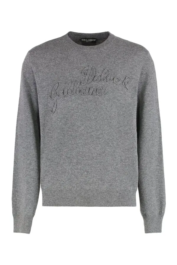 Dolce & Gabbana Virgin Wool Crew-neck Sweater - Grey