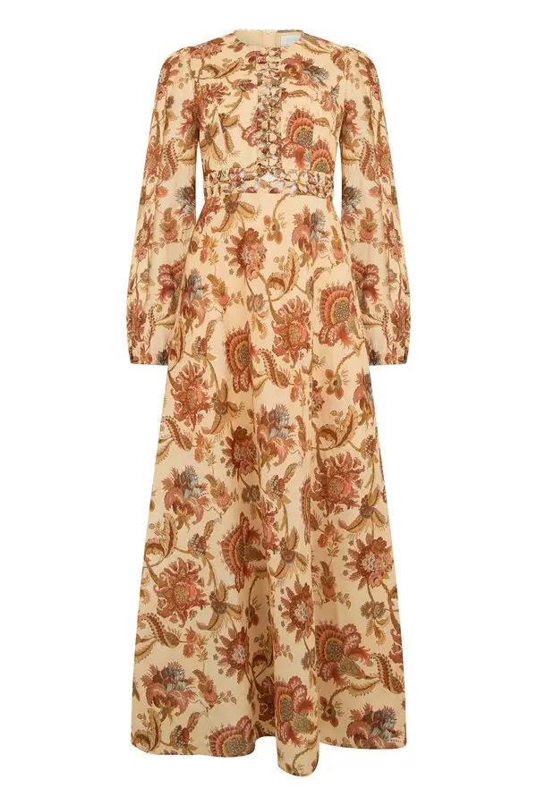 Zimmermann Long Floral Print Maxi Dress