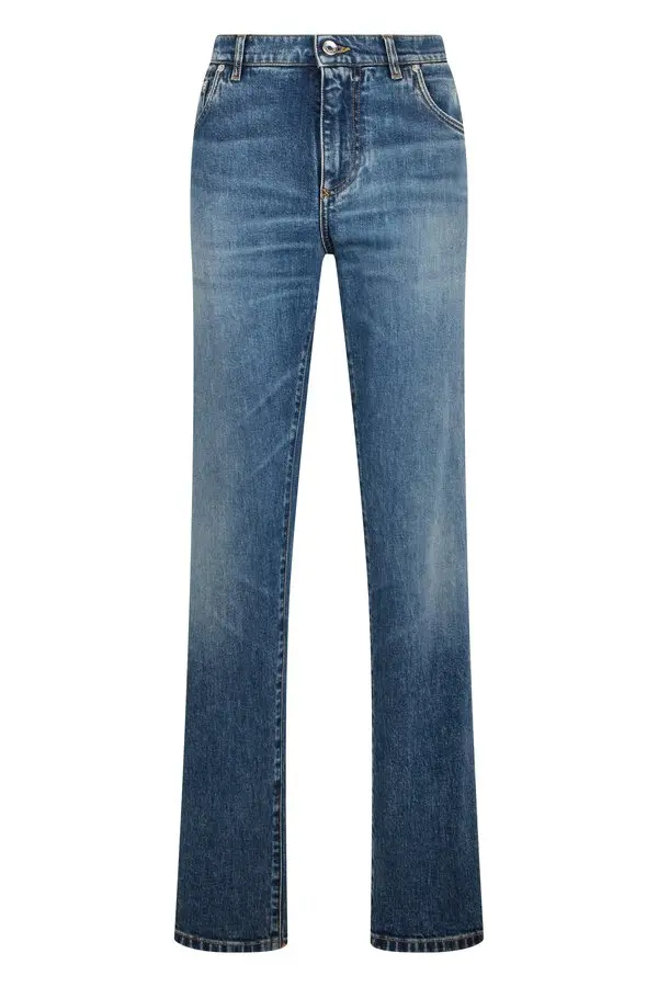 Dolce & Gabbana Straight Fit Jeans With High Waist