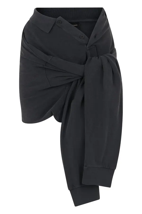 Balenciaga Knot-style Polo Skirt With Wrap Design