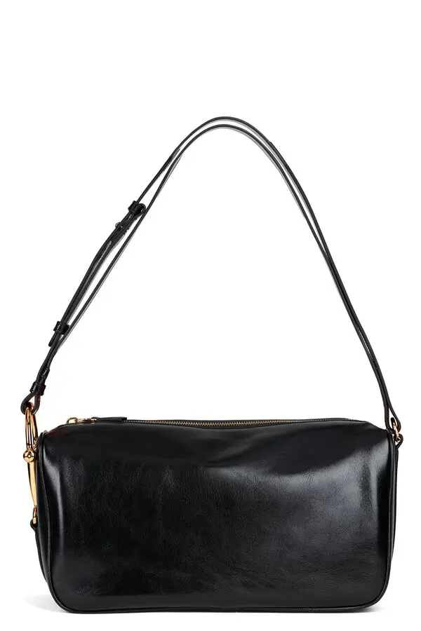 Gucci Shoulder Handbag With Buckle And Minimal Silhouette - Black