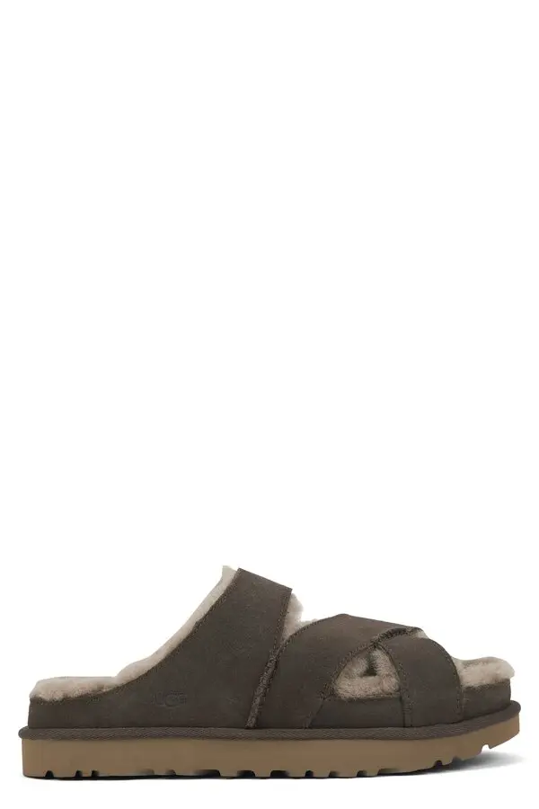 UGG Slip-on Clogs With Leather And Wool Construction - Mud