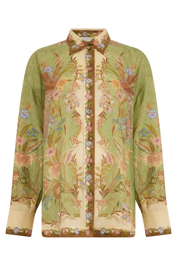 Zimmermann Printed Silk Shirt