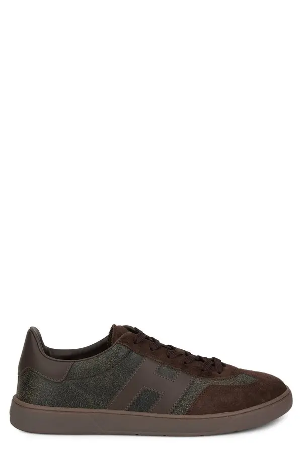 Hogan Athletic Sneakers With Leather Detailing And Anti-slip Sole - Brown