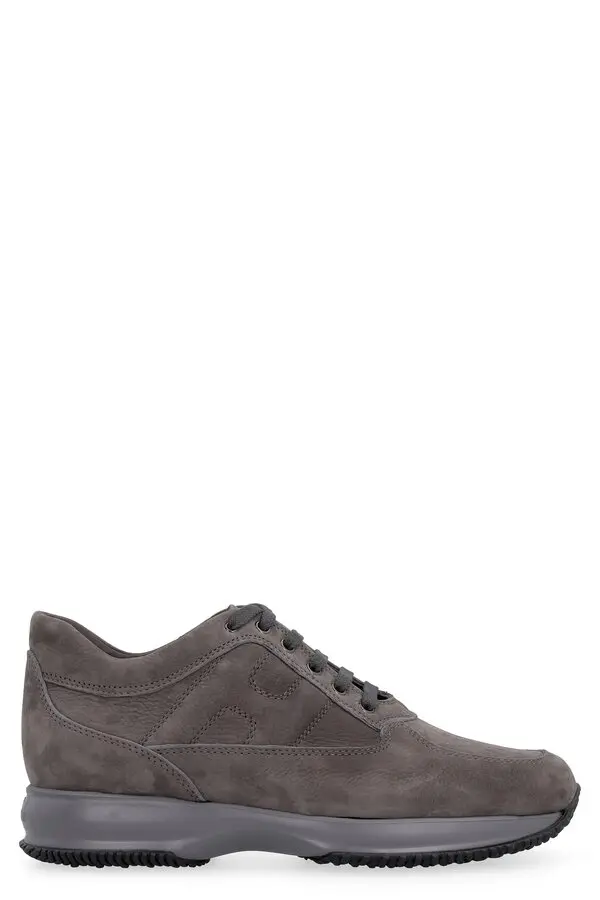 Hogan Embossed Monogram Suede Sneakers