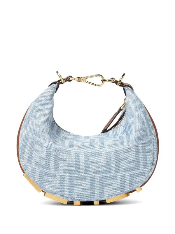 Fendi Fendimini Fendigraph Denim Mini Bag - Denimselov