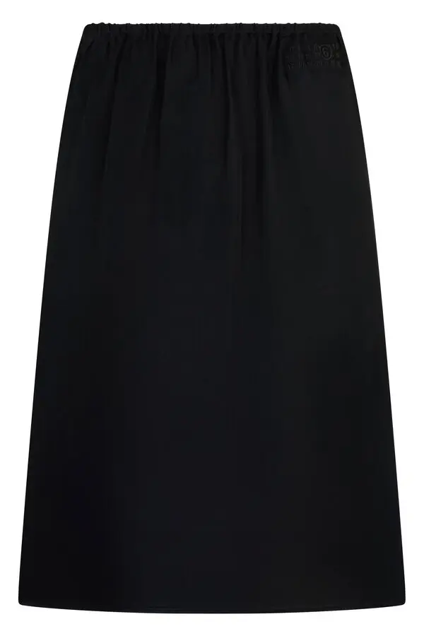 MAISON MARGIELA Satin Midi Skirt - Black