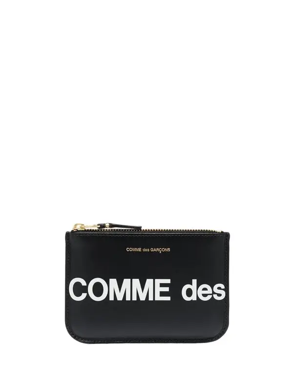 Comme Des Garçons Logo Detail Leather Pouch
