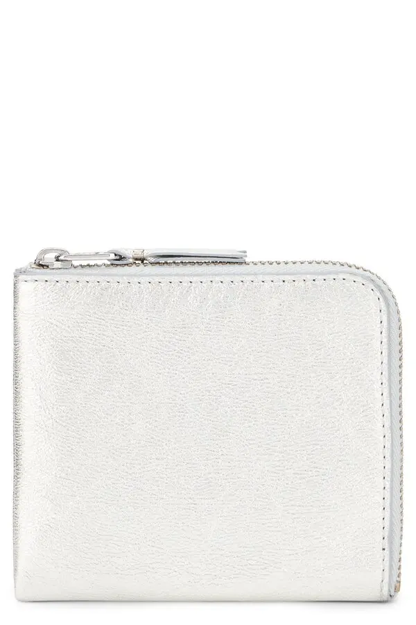 Comme Des Garçons Compact Mini Wallet With Half-zip Closure