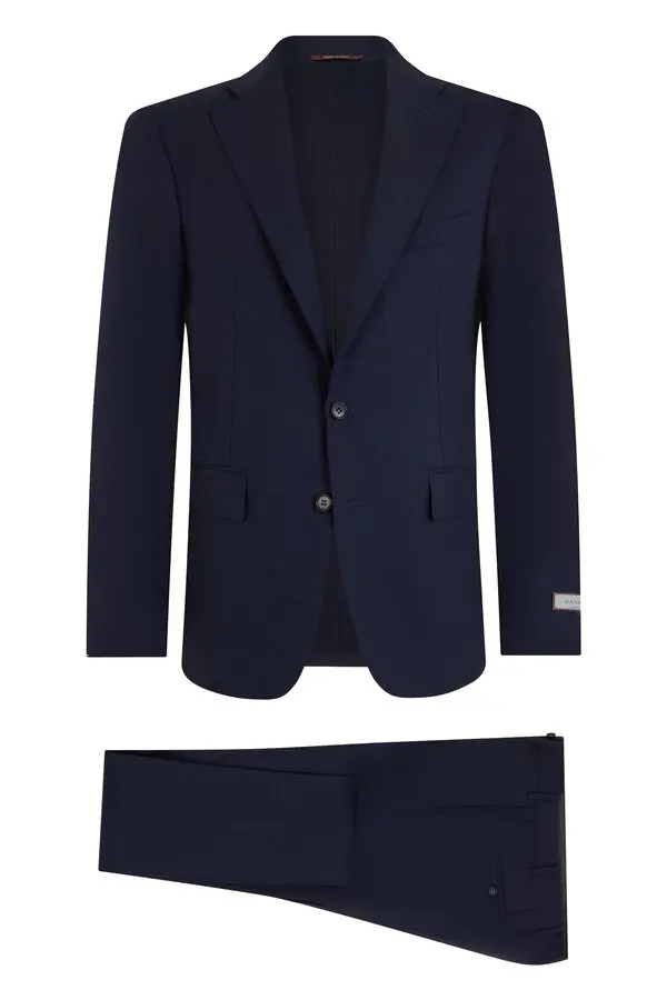 Canali 100% Wool Suit Jacket And Trousers