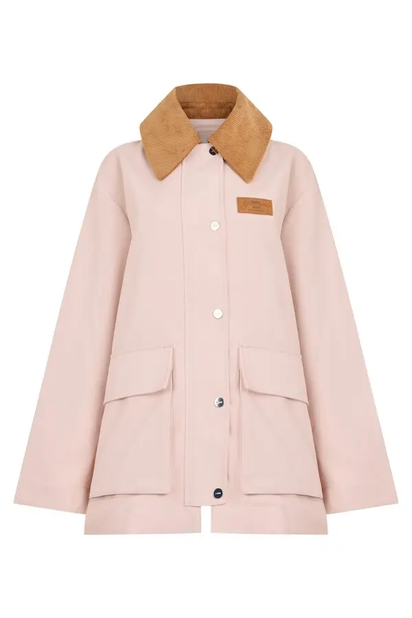 GANNI Contrast Collar Button-front Jacket