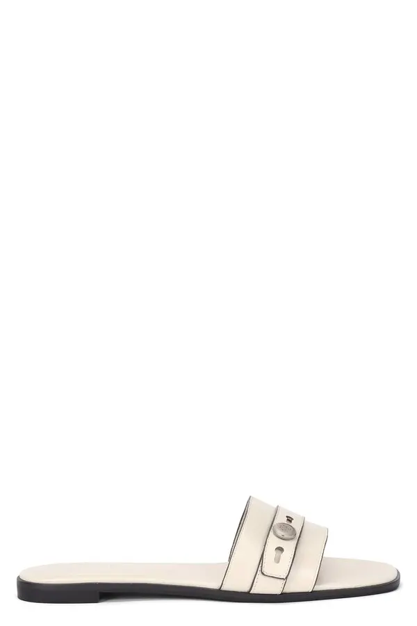Tory Burch Romy Woven Leather Slider Sandals
