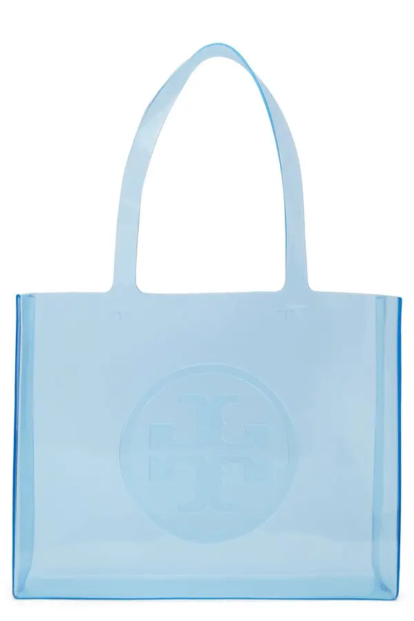 Tory Burch Ella Pvc Shopping Handbag With Long Handles