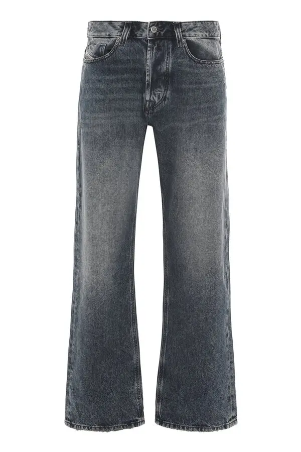 DIESEL® Relaxed Straight-leg Jeans With Eagle Double-stitching