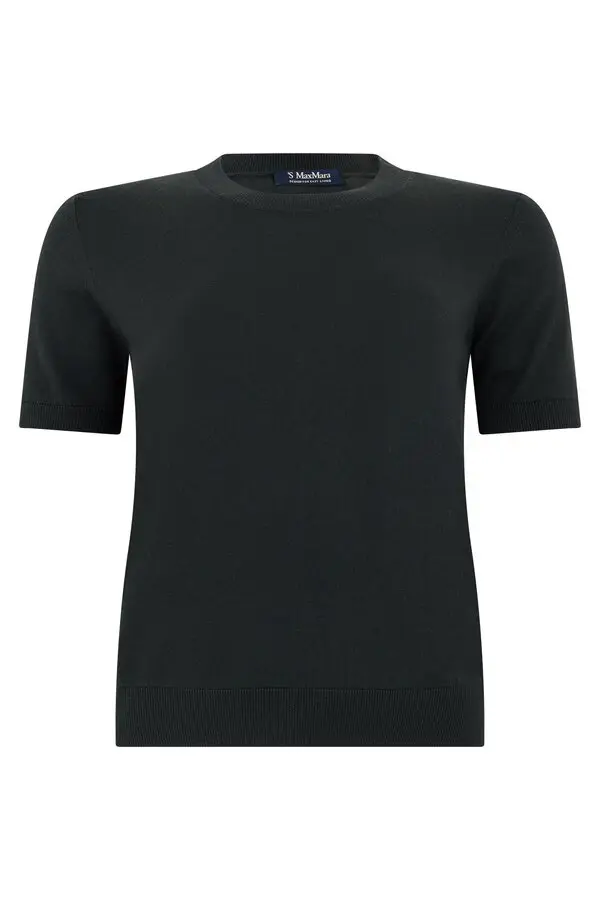 Max Mara Short-sleeve Silk-cotton T-shirt