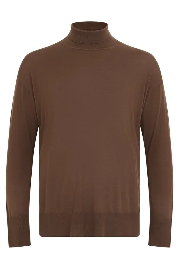 Max Mara High-neck Fine Wool Sweater - Brown