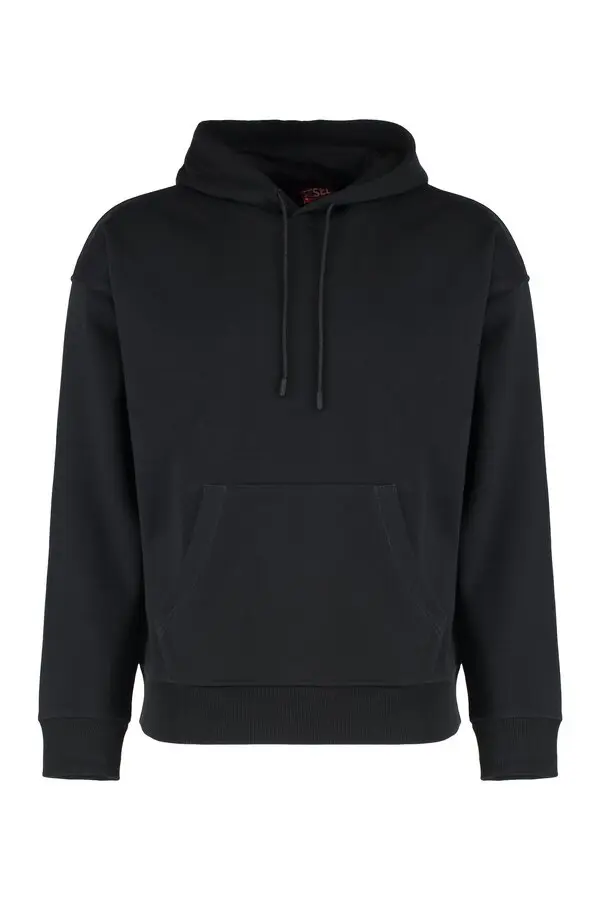 DIESEL® Ribbed-edge Cotton Hoodie