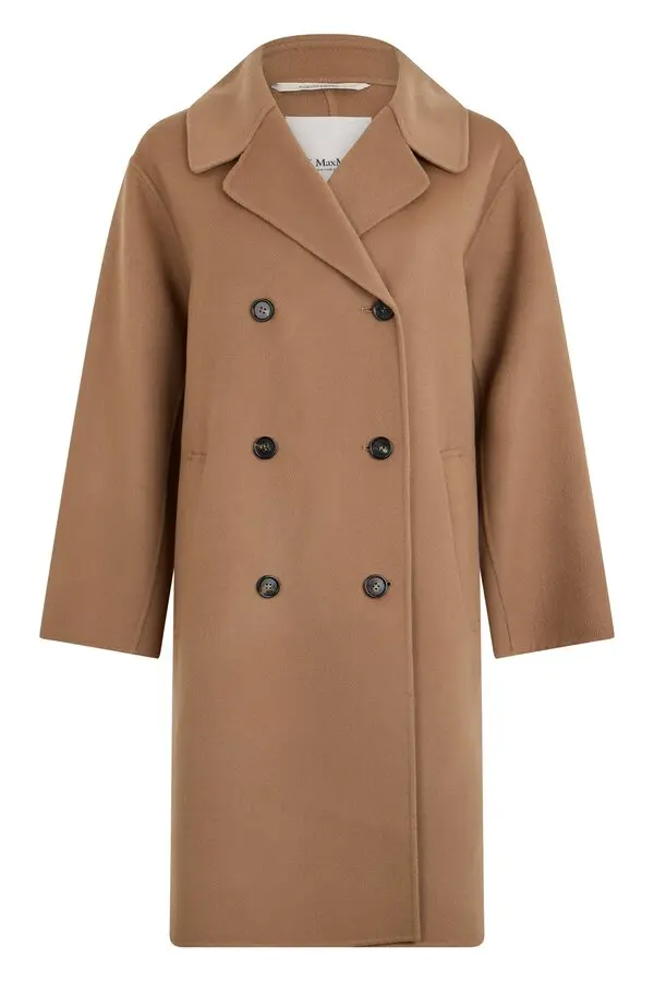 Max Mara Double-breasted Virgin Wool Jacket With Flared Sleeves
