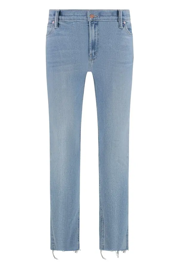 MOTHER Dazzler Ankle Fray Straight-leg Jeans