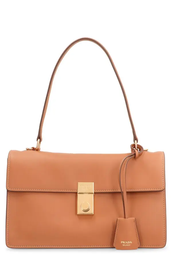Prada Soft Sound Calf Leather Shoulder Bag