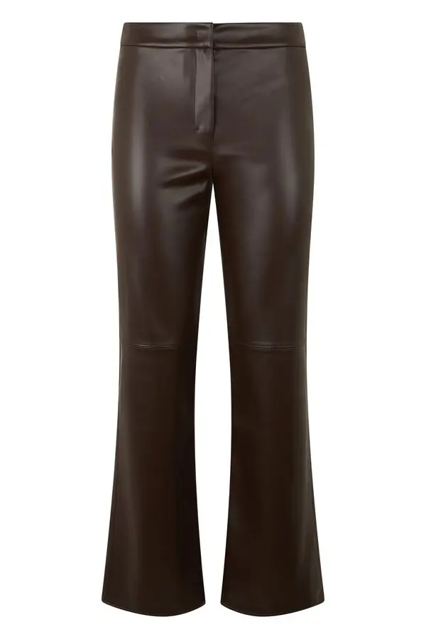 Max Mara Sleek High-waist Flared Synthetic Leather Trousers