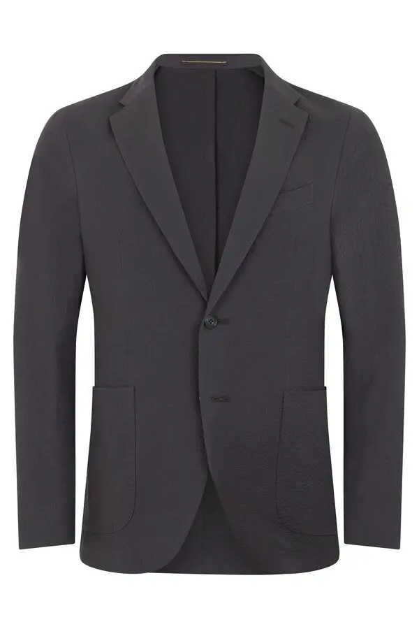 SLOWEAR Slim-fit Single-breasted Cotton Jacket With Notch Lapel
